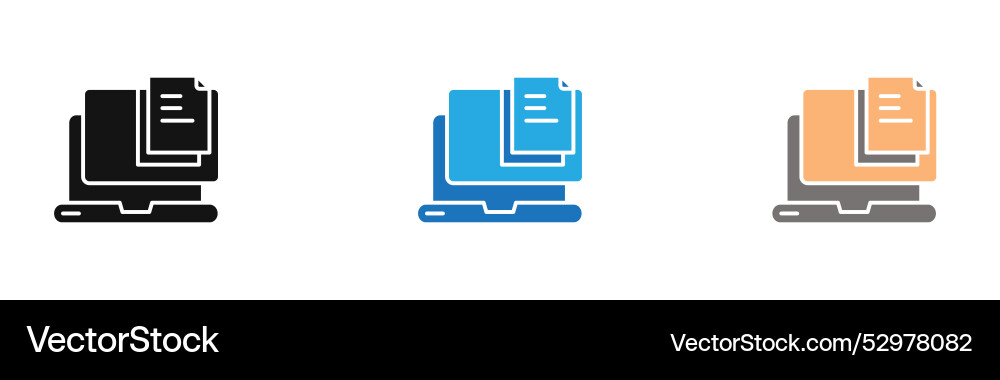 Data analysis icon line art logo set Royalty Free Vector