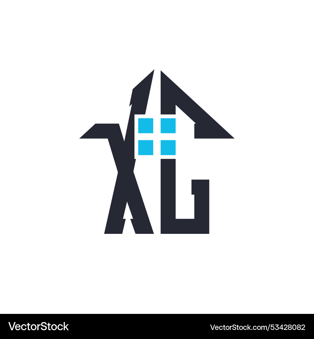 Initials xc house logo design creative letter xc Vector Image