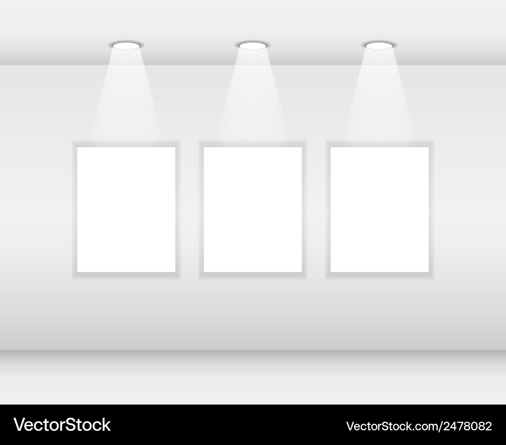 Interior art gallery Royalty Free Vector Image