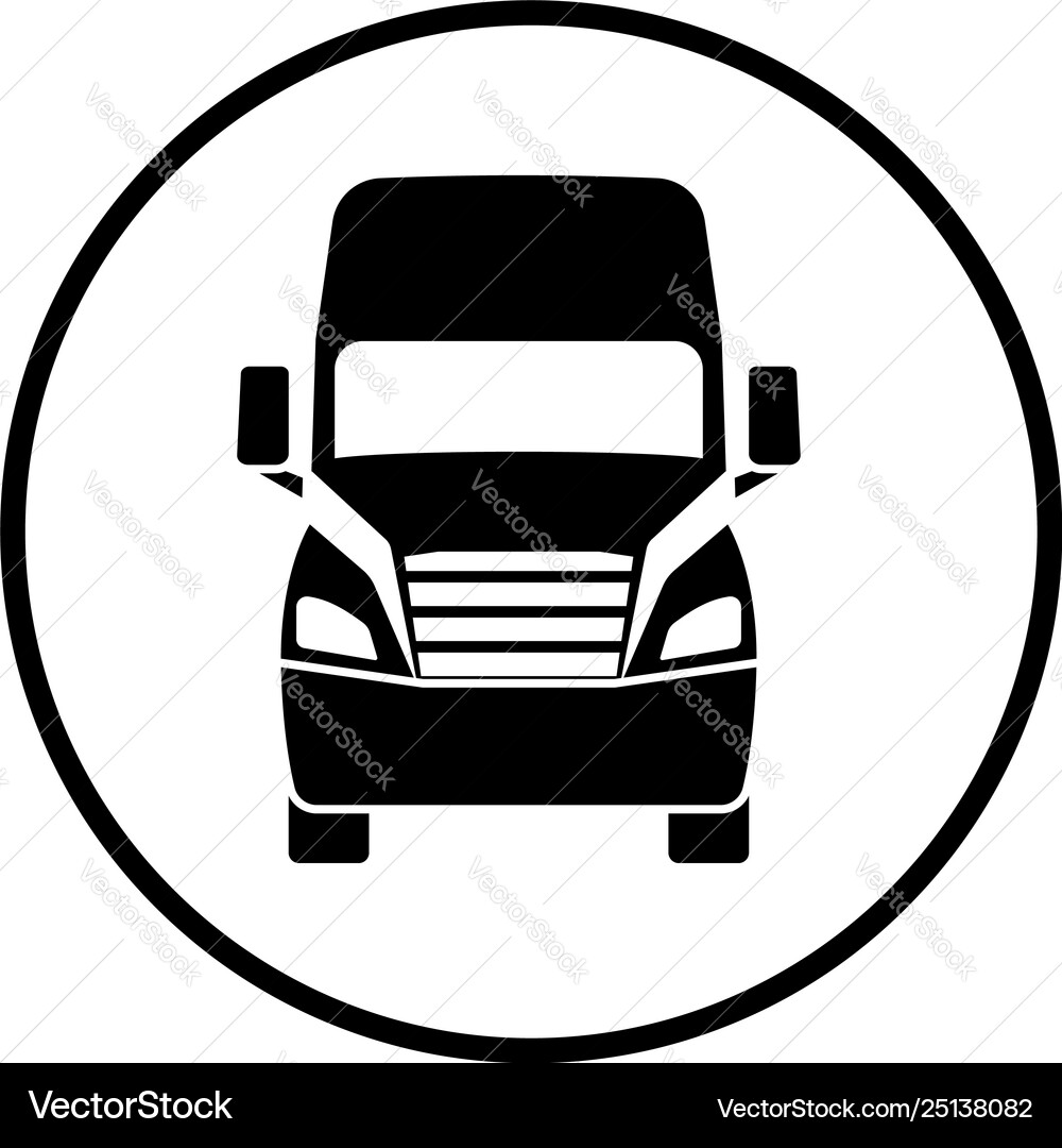 Truck icon front view Royalty Free Vector Image