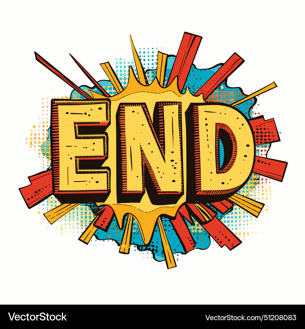 Comic style explosion background featuring word Vector Image