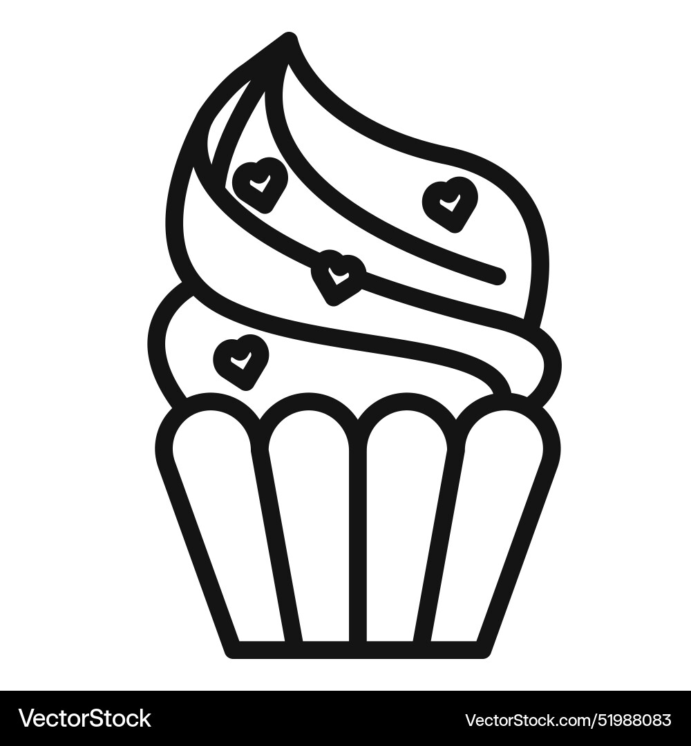 Delicious cupcake icon for bakery websites Vector Image