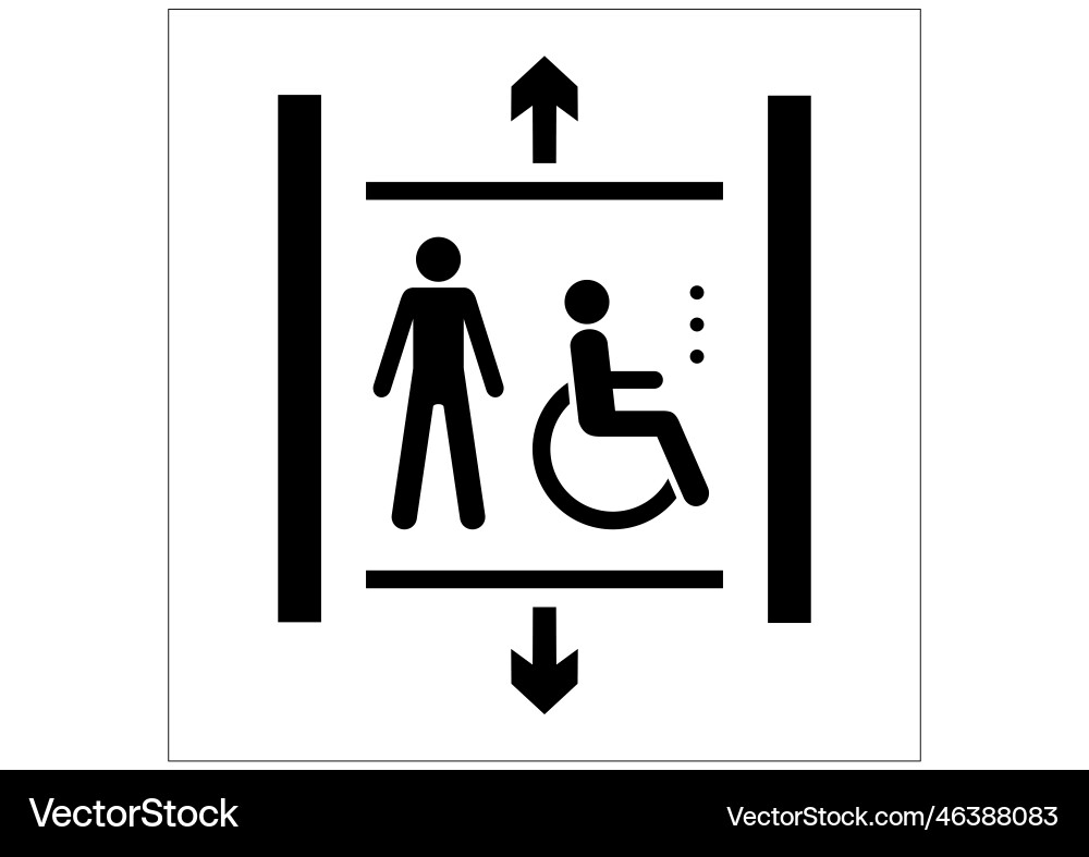 Disabled lift Royalty Free Vector Image - VectorStock