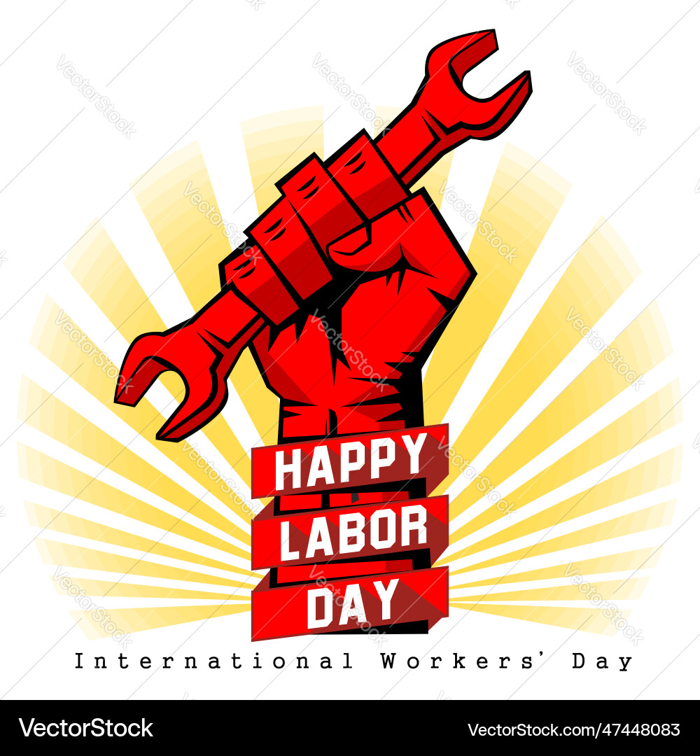 Labour Day - Strong Fist Royalty Free Vector Image