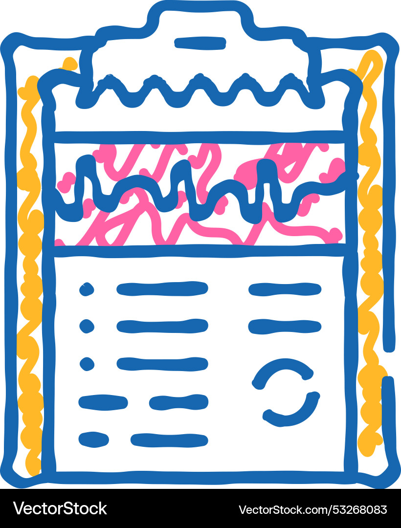 Medical card sign icon doodle Royalty Free Vector Image