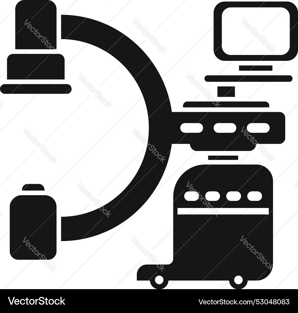 Mobile medical x ray machine for radiography Vector Image