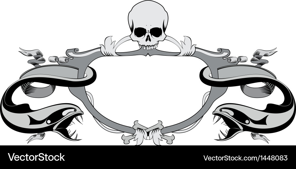 Predatory Skull Frame Royalty Free Vector Image