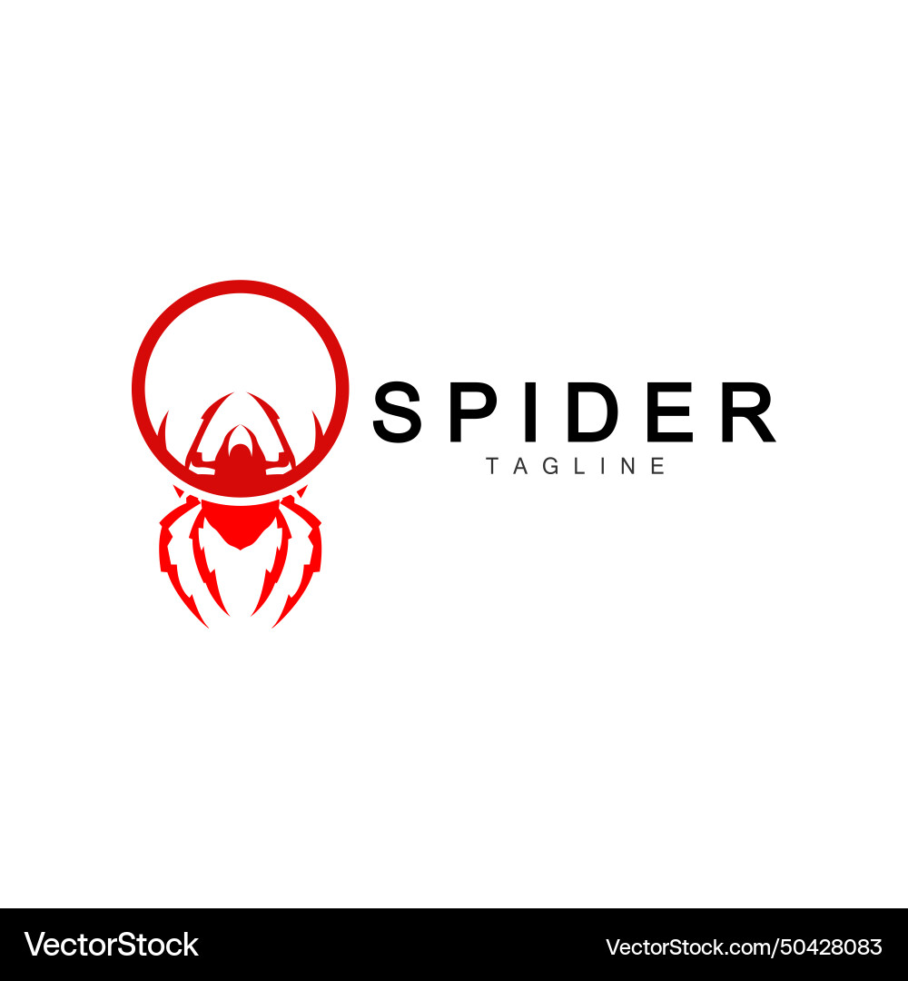 Spider logo insect animal minimalist design Vector Image