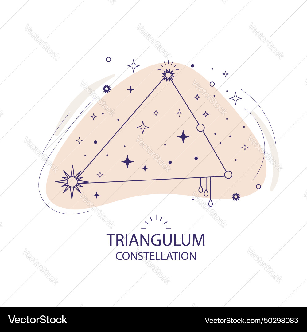Star constellation triangulum Royalty Free Vector Image