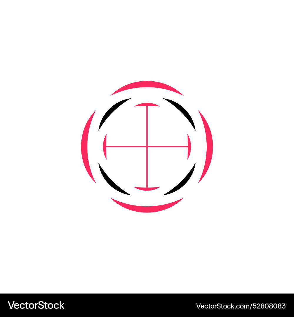 Target logo circle scope symbol Royalty Free Vector Image