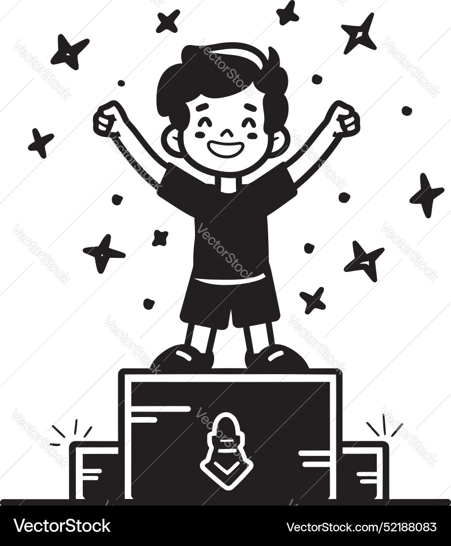 Unveiling the icon first position triumph Vector Image