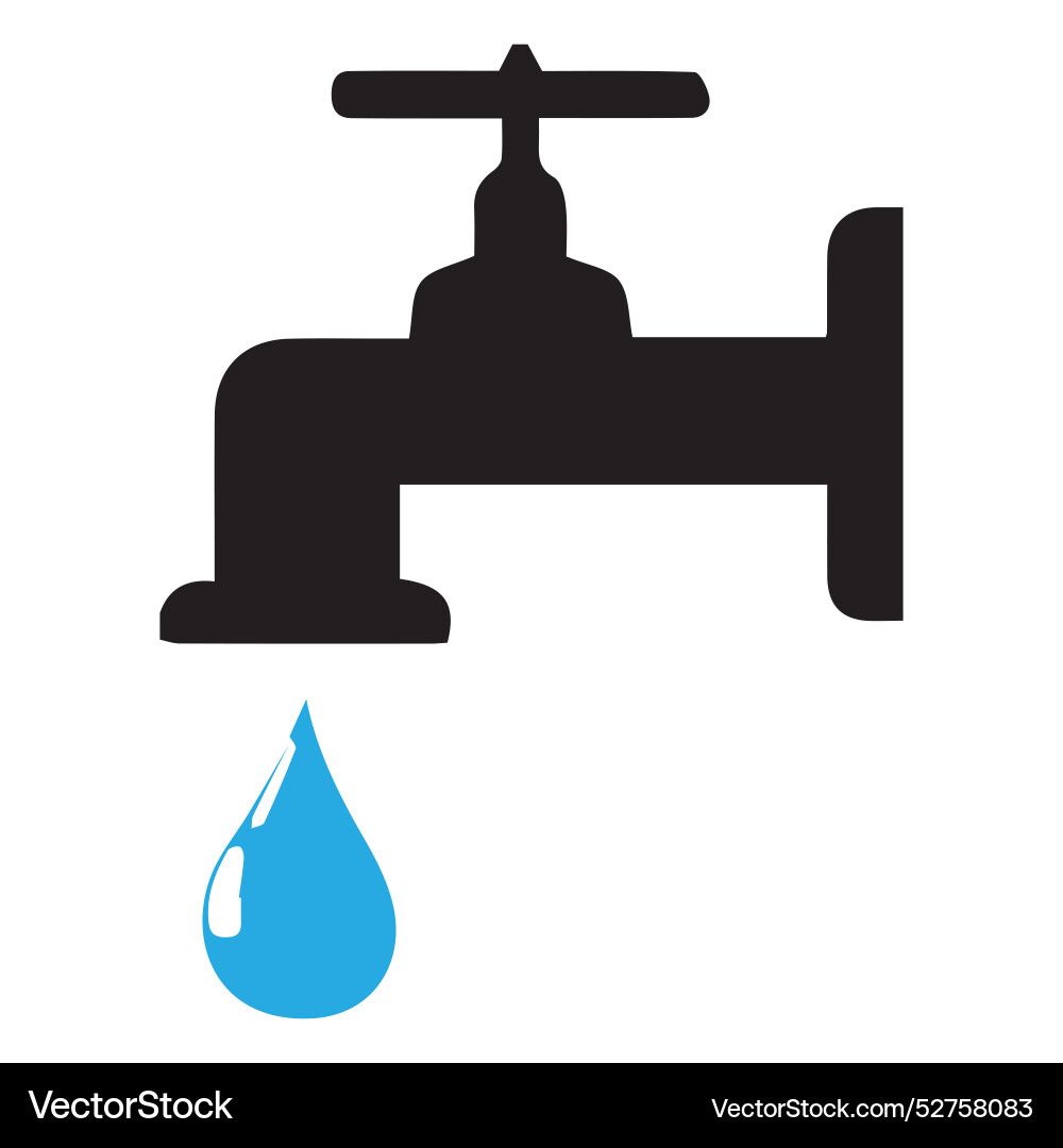 Wasserhahn Symbol Design Lizenzfreies Vektorbild