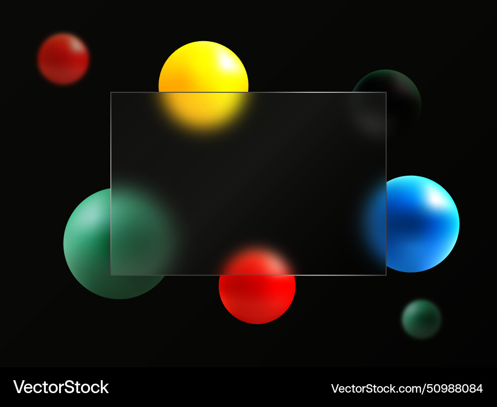 3d creative glass morphism background design Vector Image