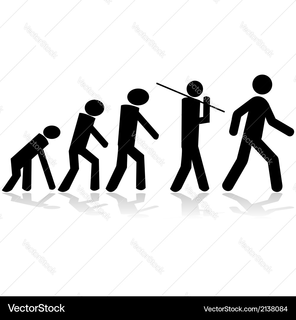 Human evolution Royalty Free Vector Image - VectorStock