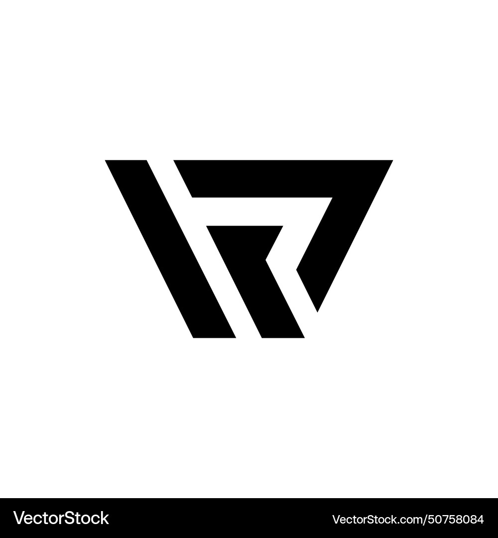 Letter wp or pw modern shape monogram creative Vector Image