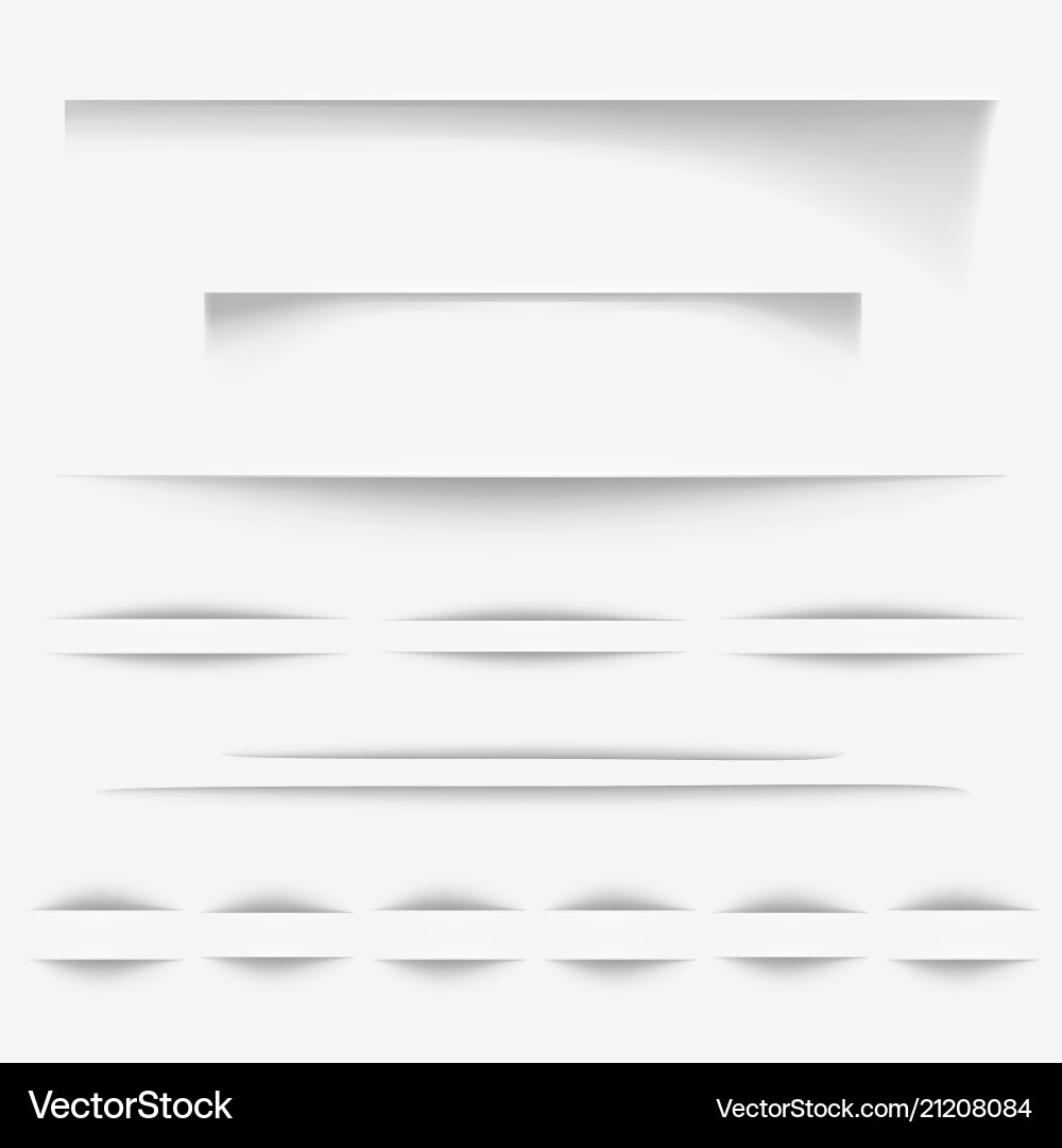 Paper shadow lines Royalty Free Vector Image - VectorStock