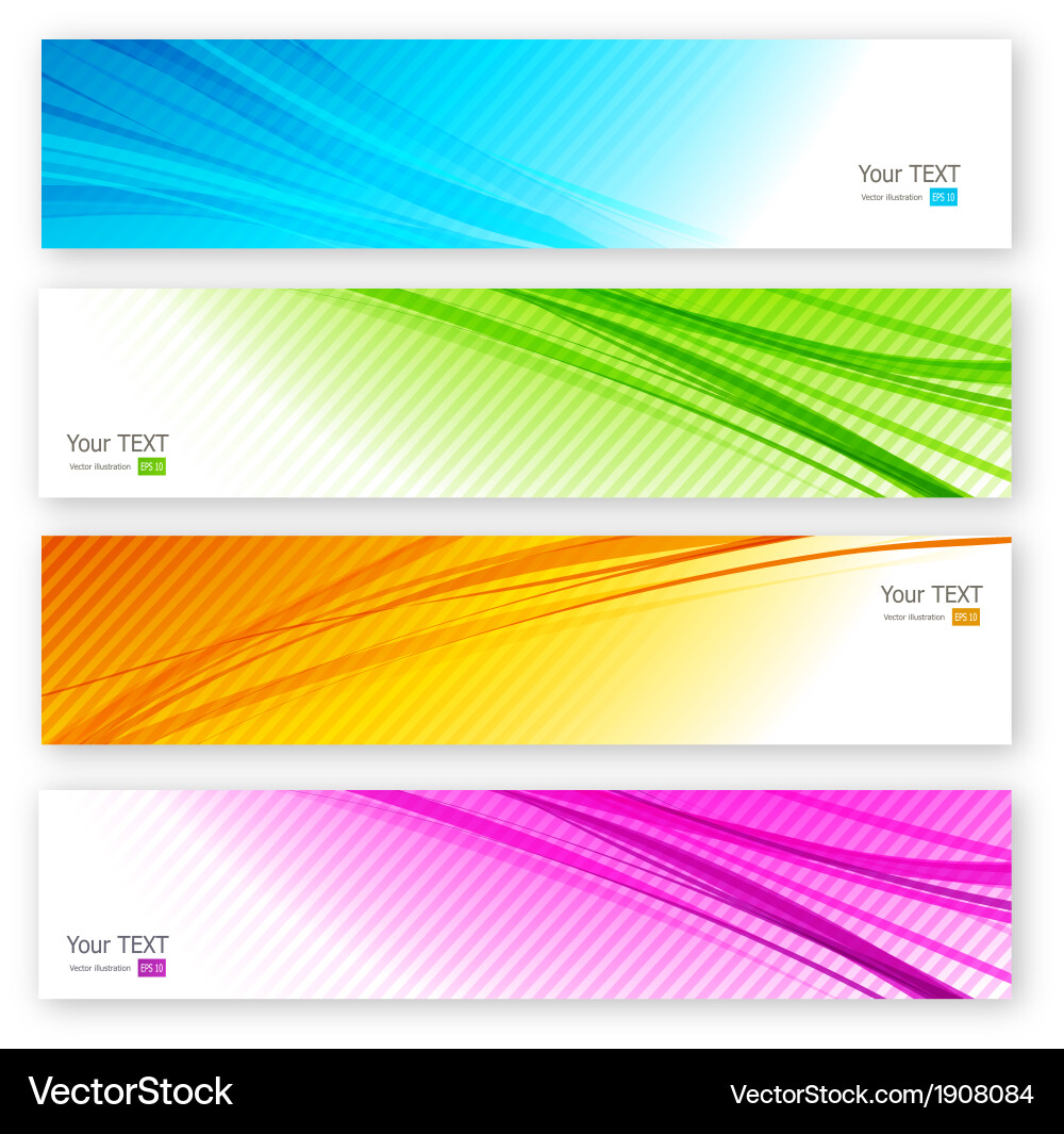 Set of color banner Royalty Free Vector Image - VectorStock