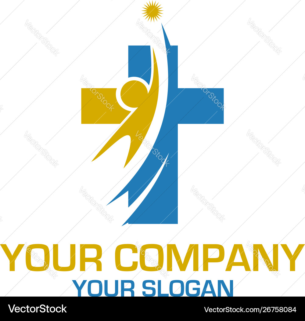 Young ministry logo design Royalty Free Vector Image