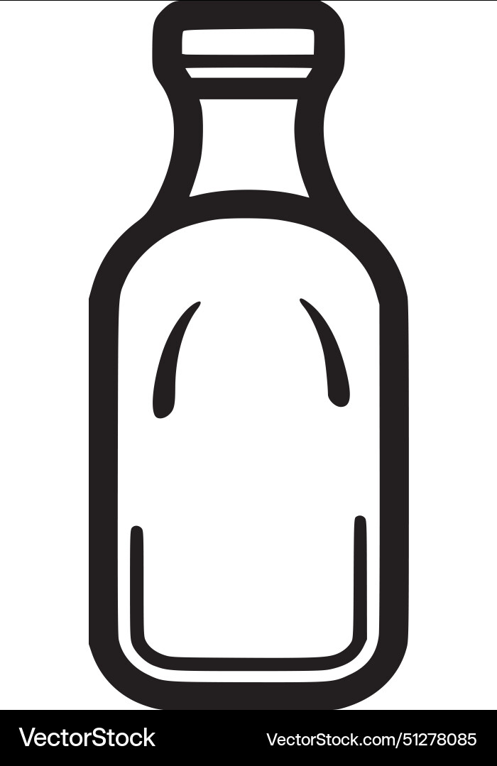 Bottle - black and white isolated icon Royalty Free Vector