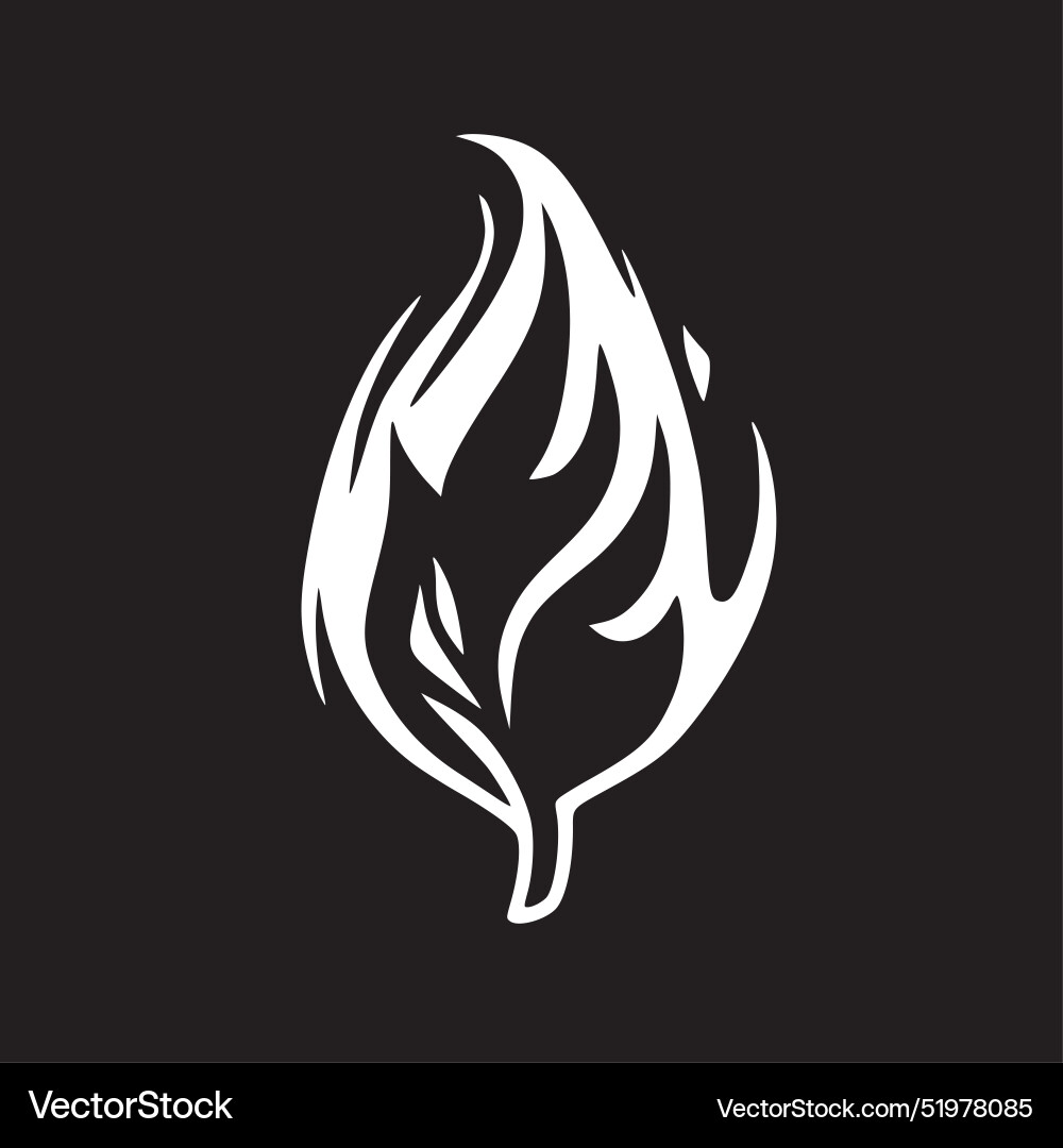 Fire - black and white isolated icon Royalty Free Vector