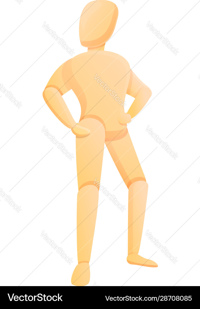 Human body mannequin icon cartoon style Royalty Free Vector