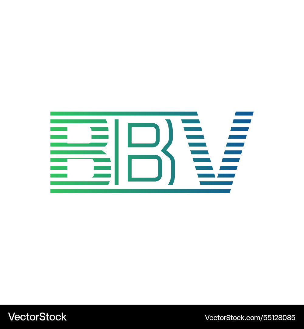 Modern bbv logo design letter minimalist Vector Image