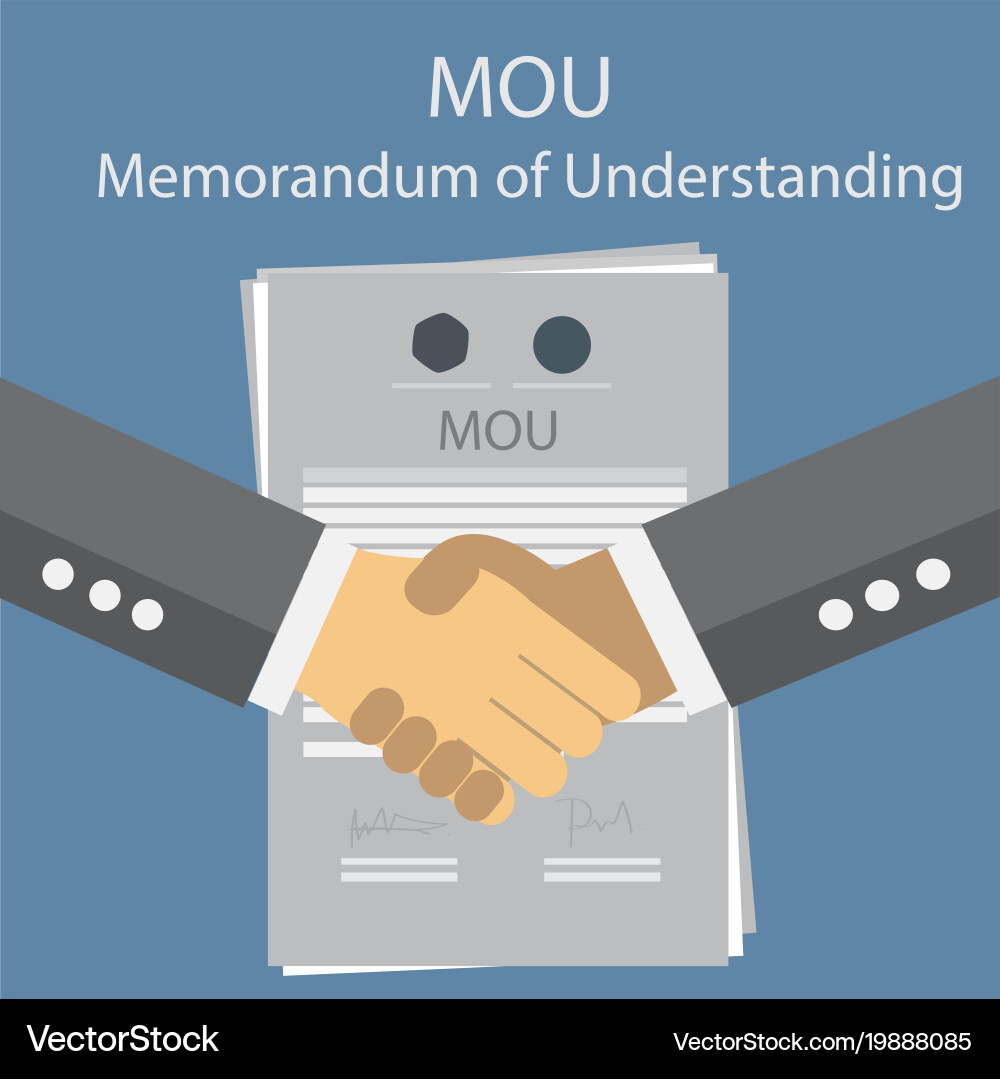 Mou memorandum of understanding Royalty Free Vector Image