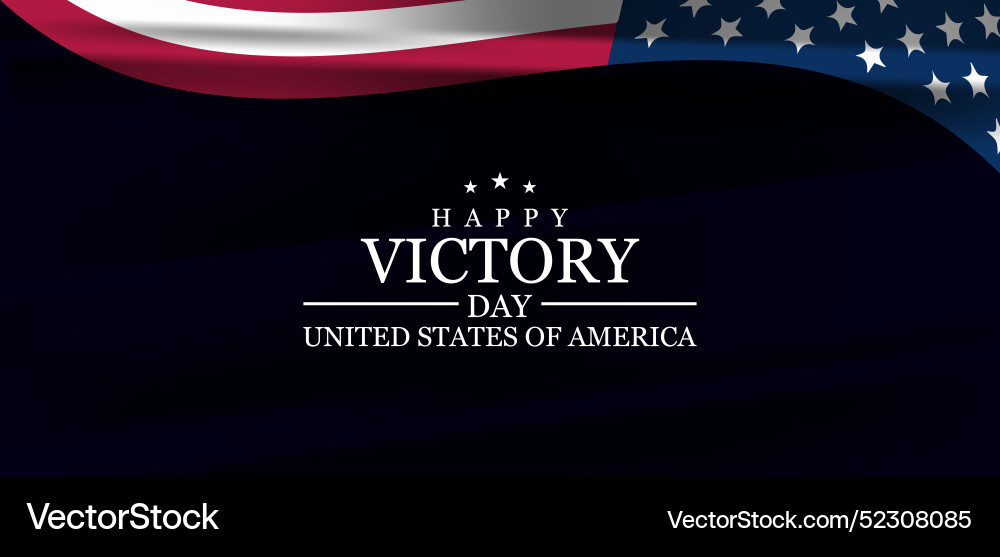Remembering victory day honoring americas triumph Vector Image