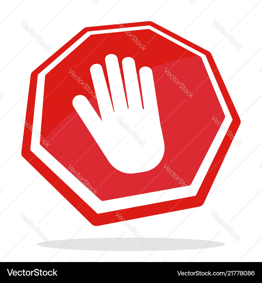 Conceptual traffic sign stop Royalty Free Vector Image