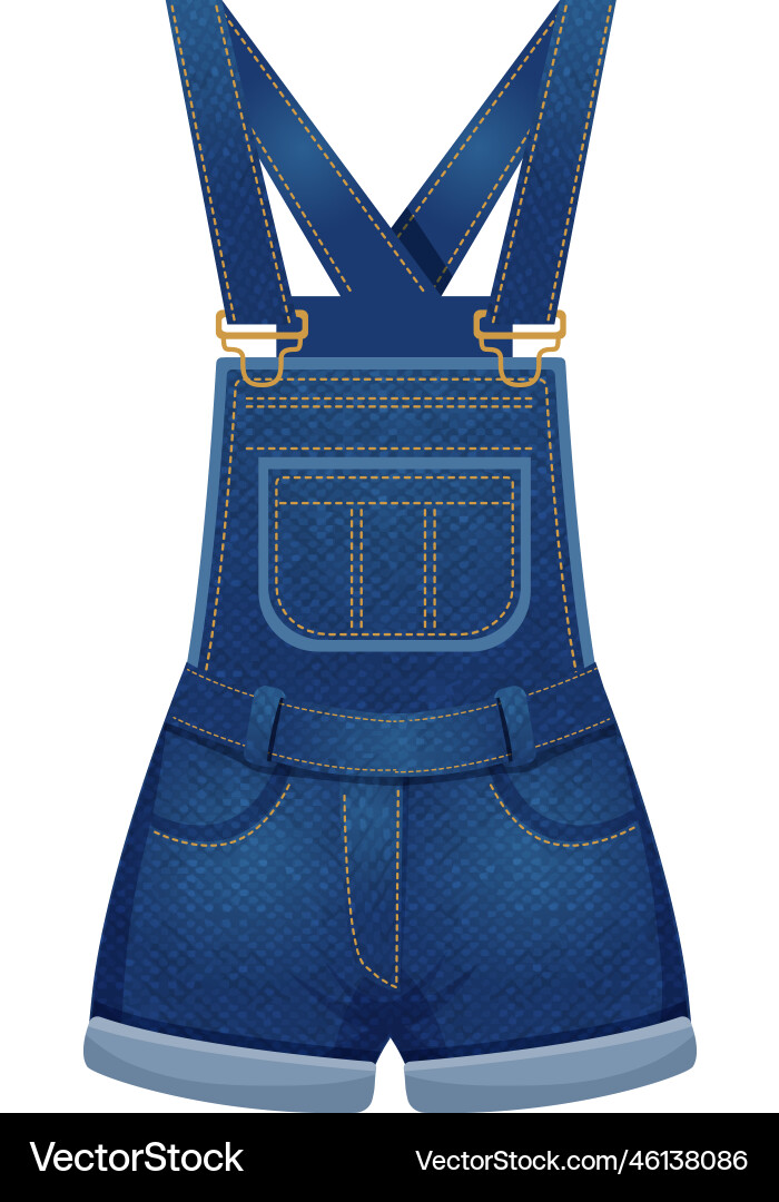 Denim female outfit composition Royalty Free Vector Image