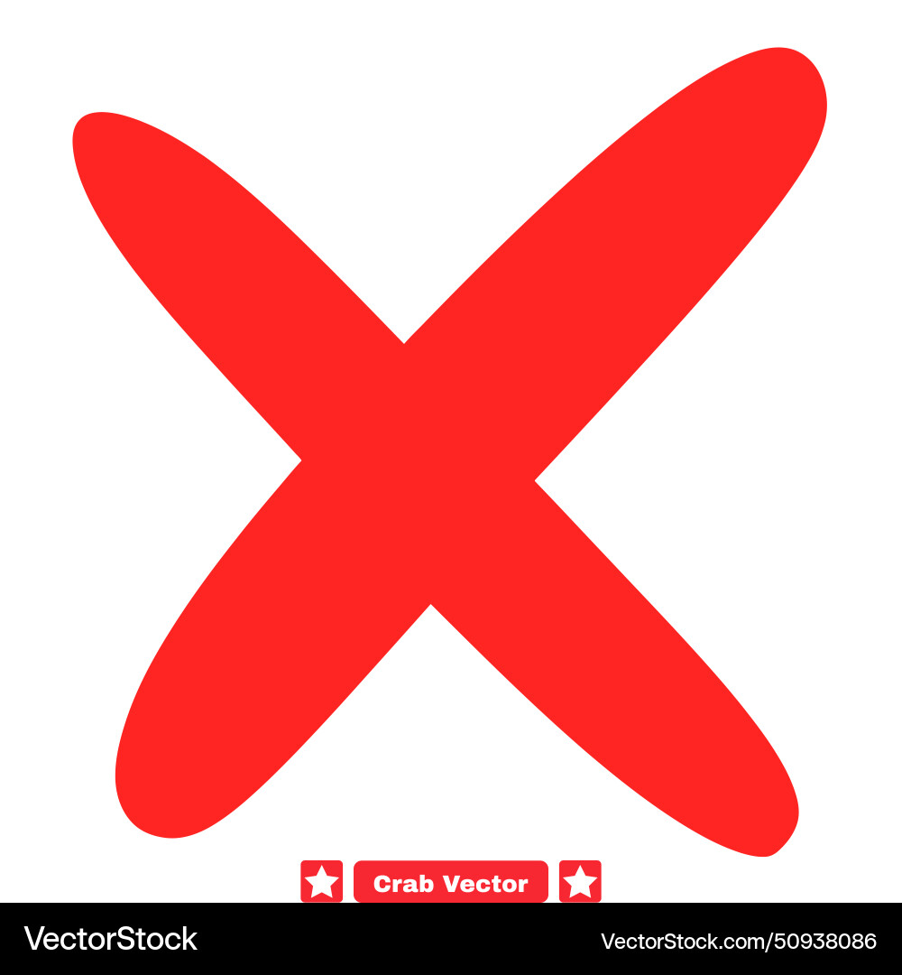Fail sign pack cross icons as symbols of errors Vector Image