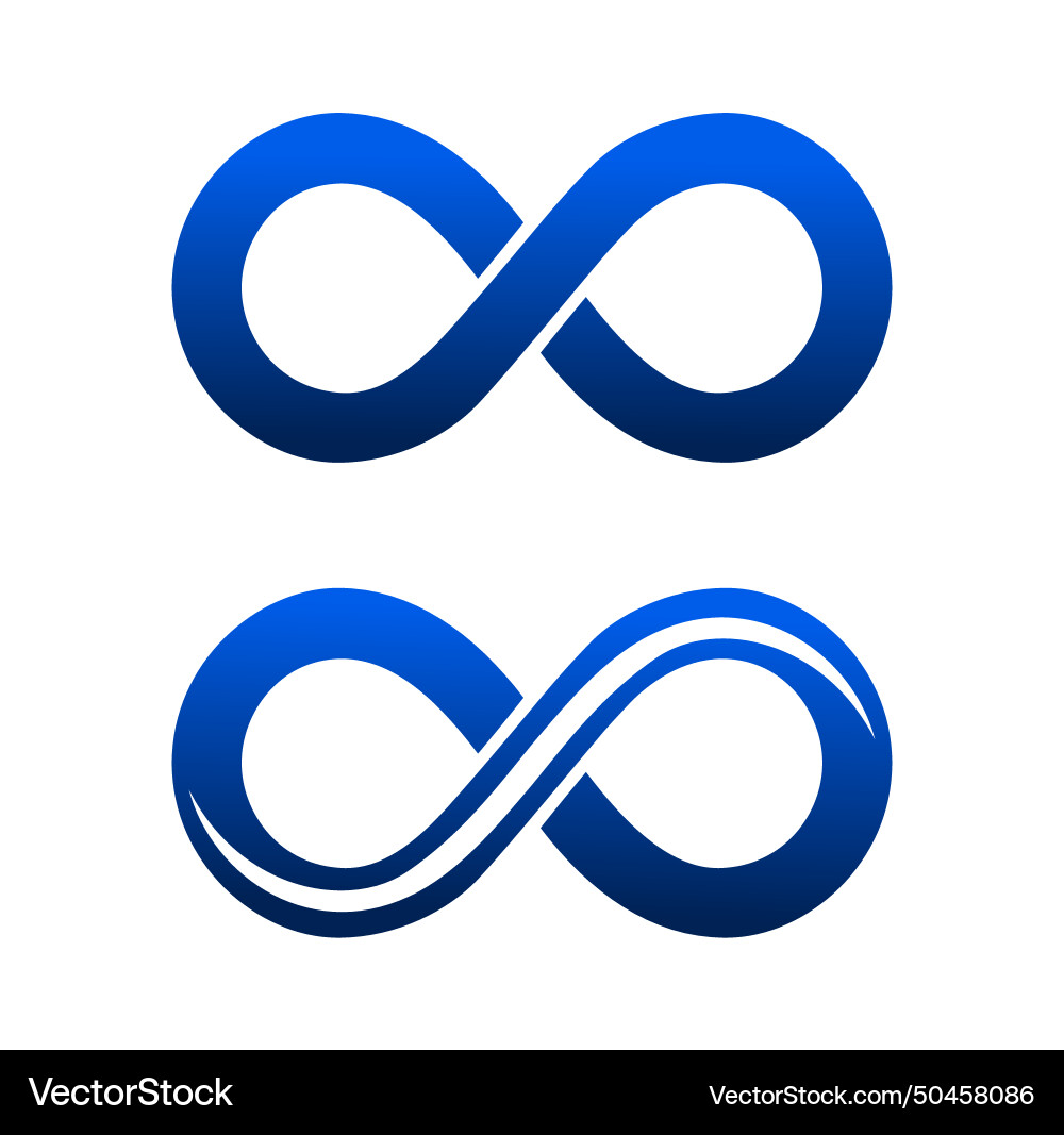 Infinity loop design Royalty Free Vector Image