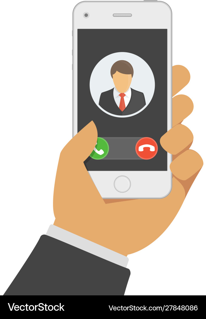 Mobile Call Notification Royalty Free Vector Image