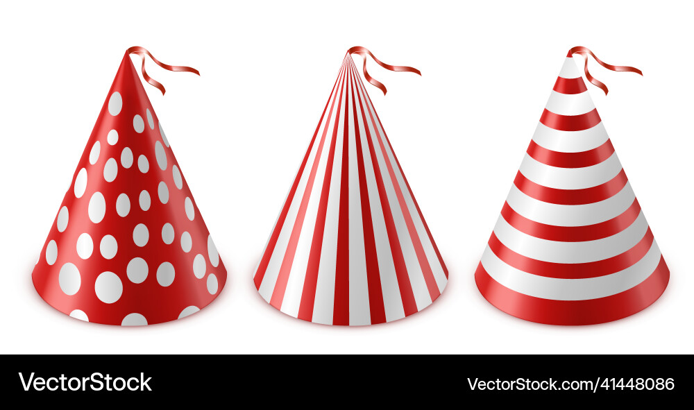 Party shiny hat with ribbon festive Royalty Free Vector