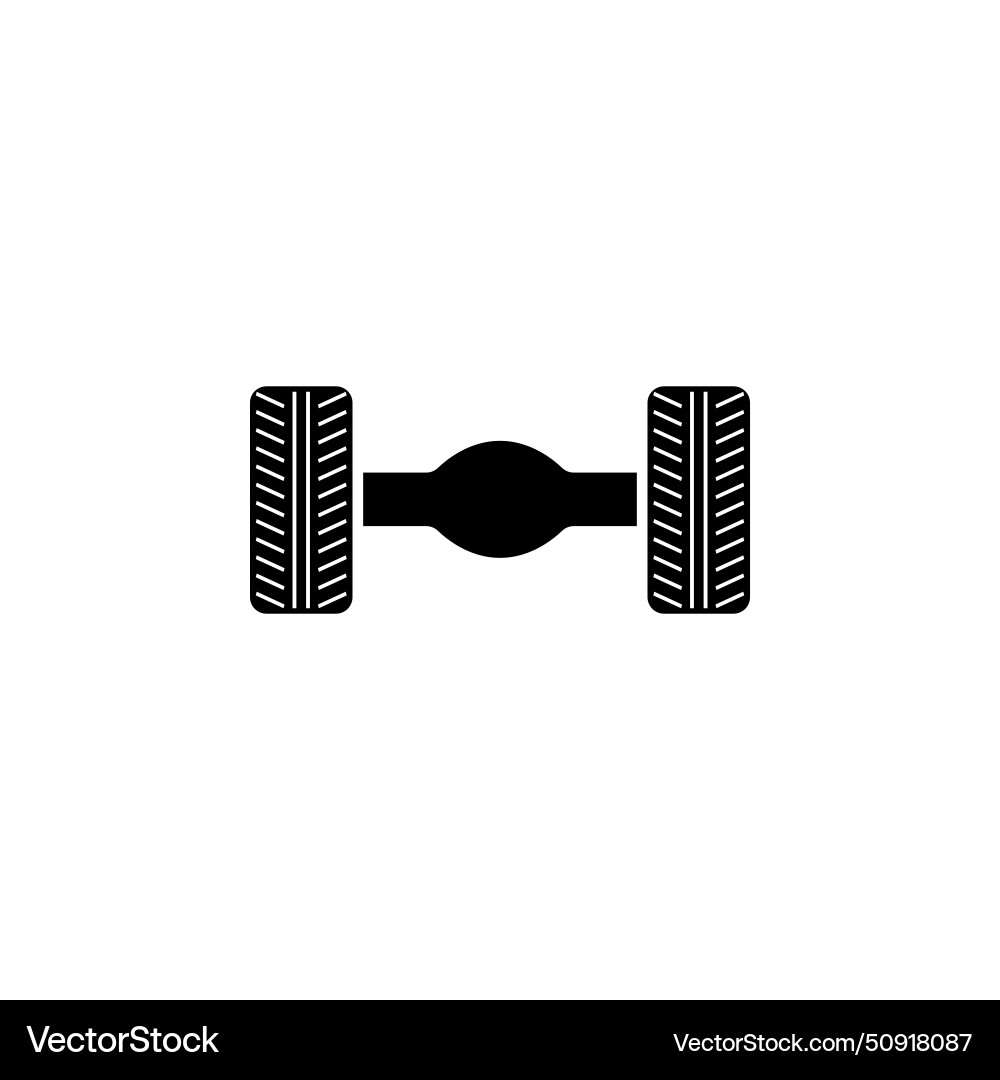 Car rear axle suspension flat icon Royalty Free Vector Image