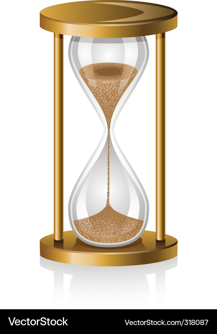Classic Hourglass Sand Timer Royalty Free Vector Image