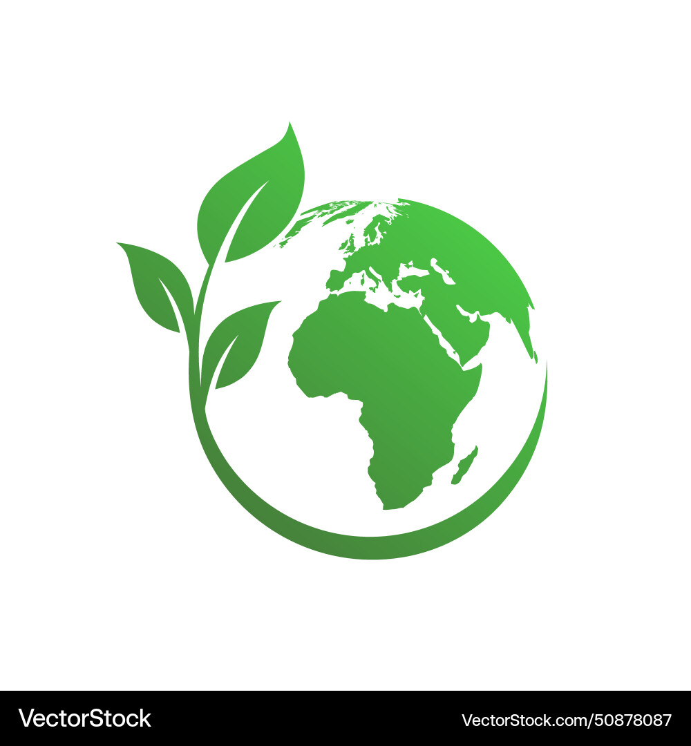 Ecology world symbol and save earth icon Vector Image