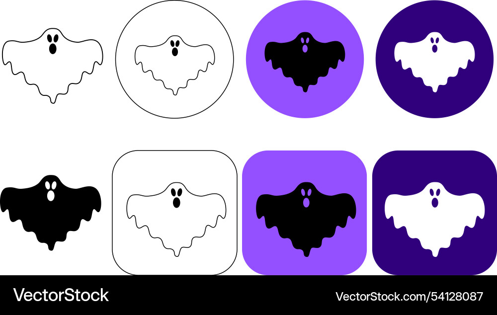 Evil ghost in cartoon style halloween element Vector Image
