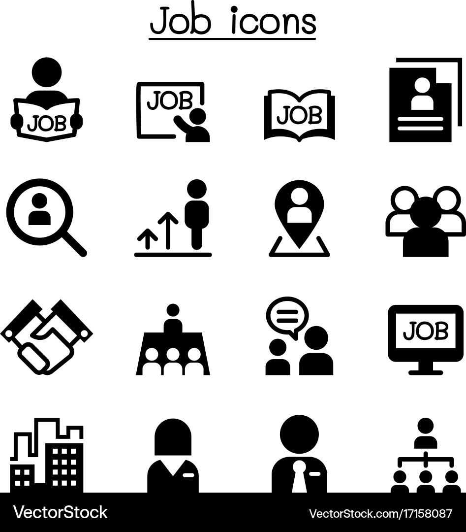 Job Icon Vector Occupation Jobs Business Icons Vector Art & Graphics
