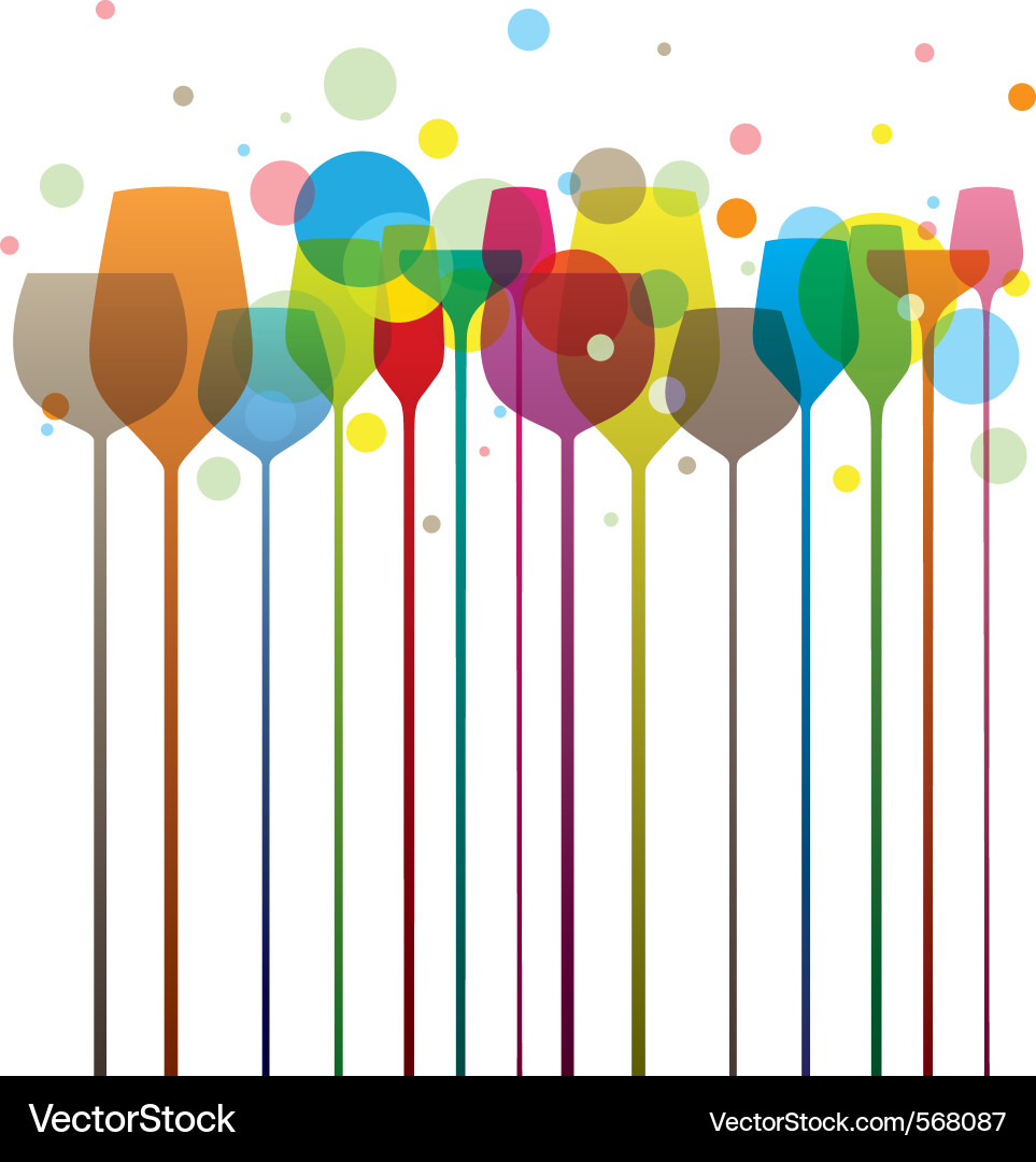 Party glasses Royalty Free Vector Image - VectorStock