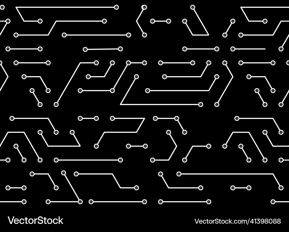 Circuit board background seamless pattern Vector Image