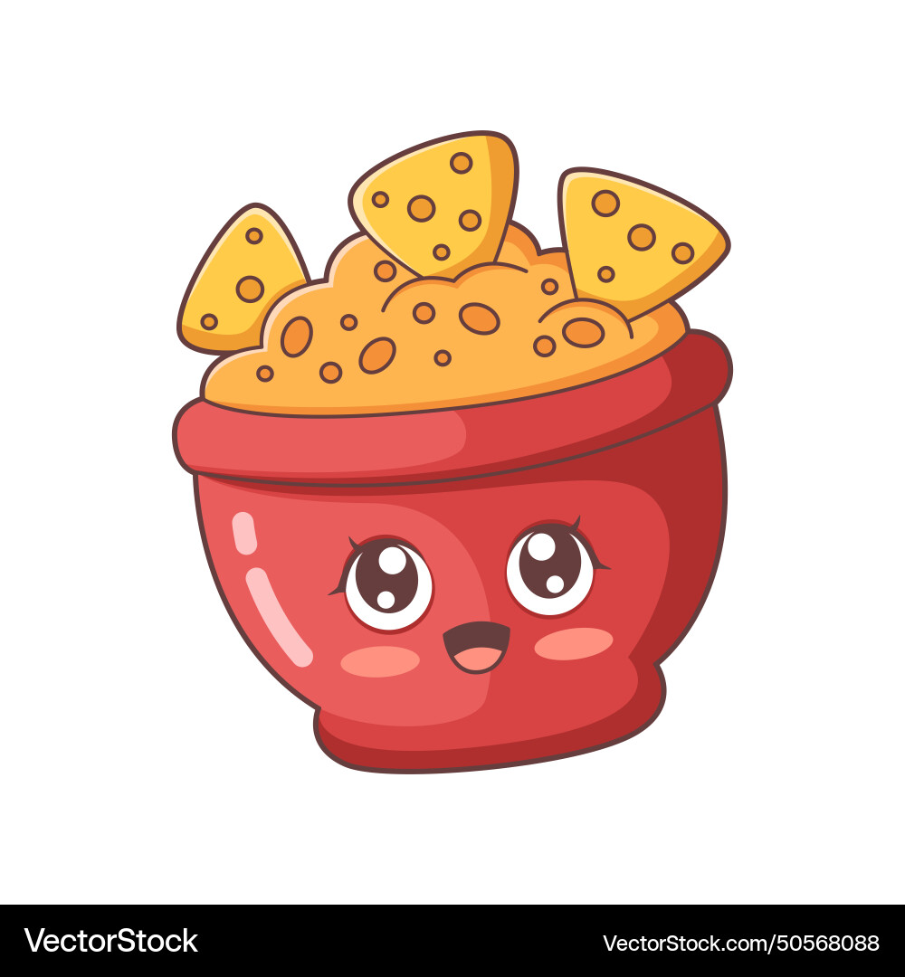 Cute snack character design Royalty Free Vector Image