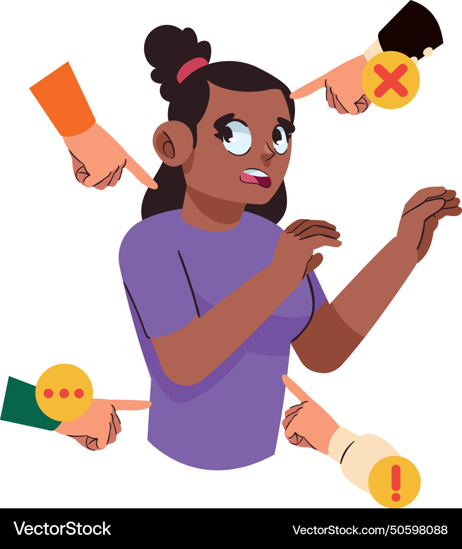 Discrimination social violence Royalty Free Vector Image