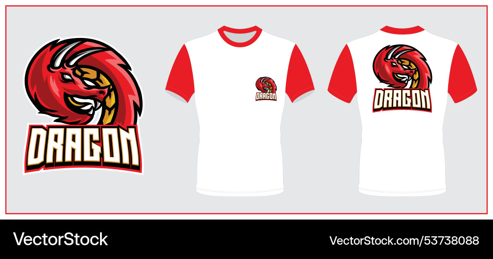 Dragon sports logo Royalty Free Vector Image - VectorStock