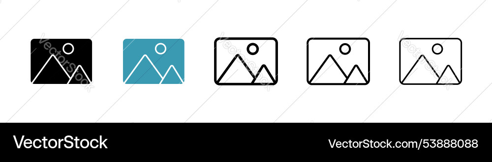 Image icon set Royalty Free Vector Image - VectorStock