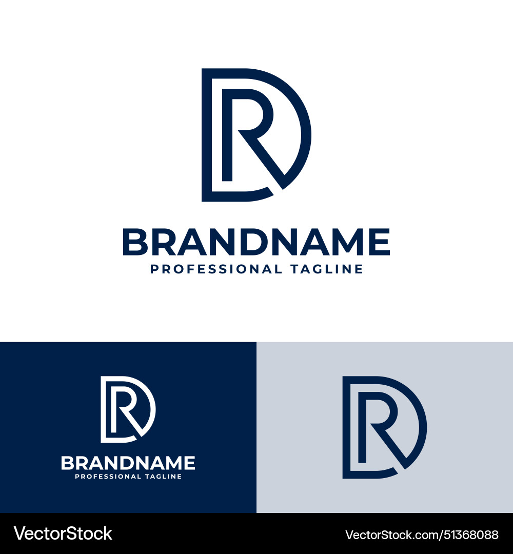 Letters rd monogram logo suitable for any Vector Image