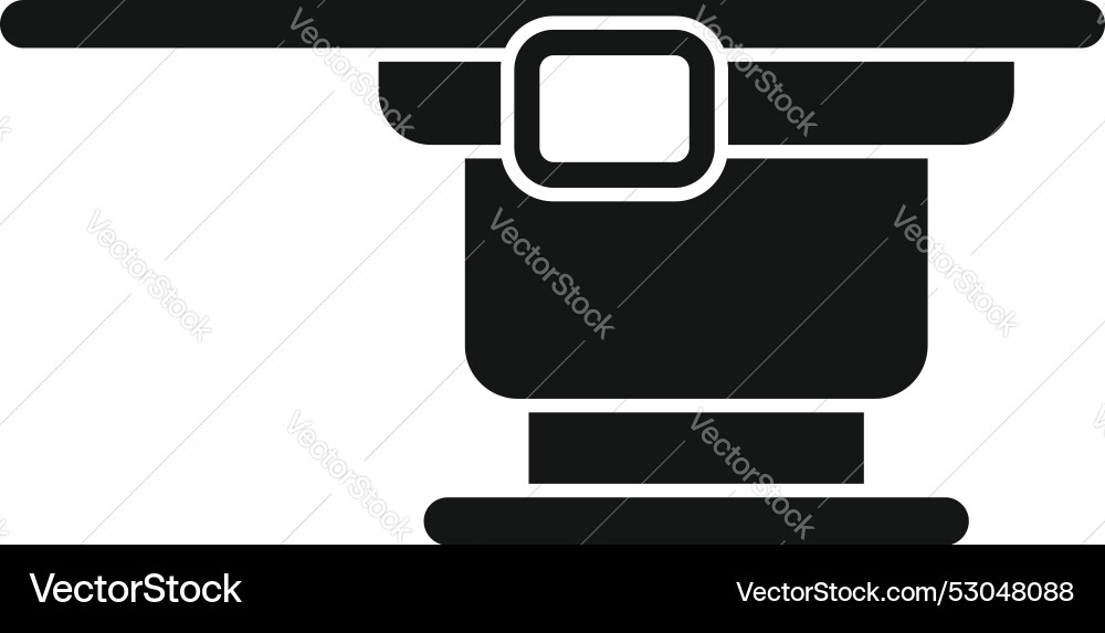 Medical examination table icon representing Vector Image