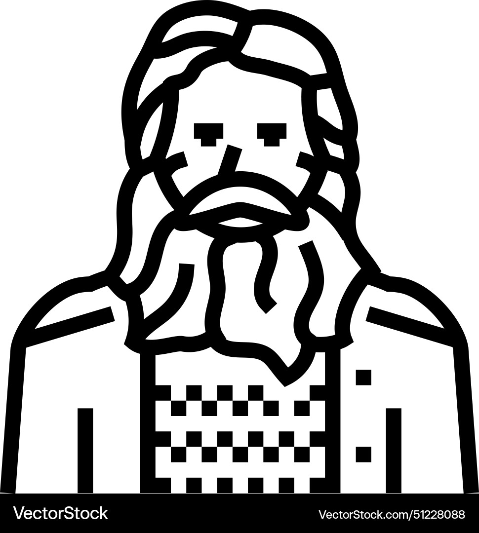 Old man line icon Royalty Free Vector Image - VectorStock