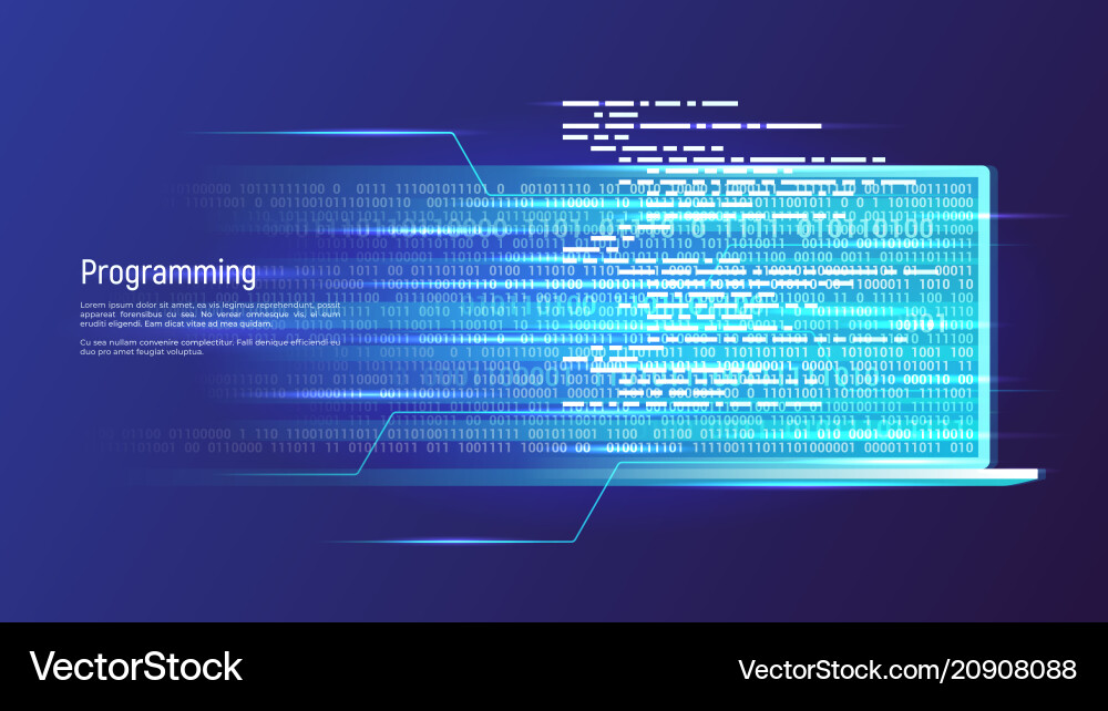 Programming software development coding concept Vector Image
