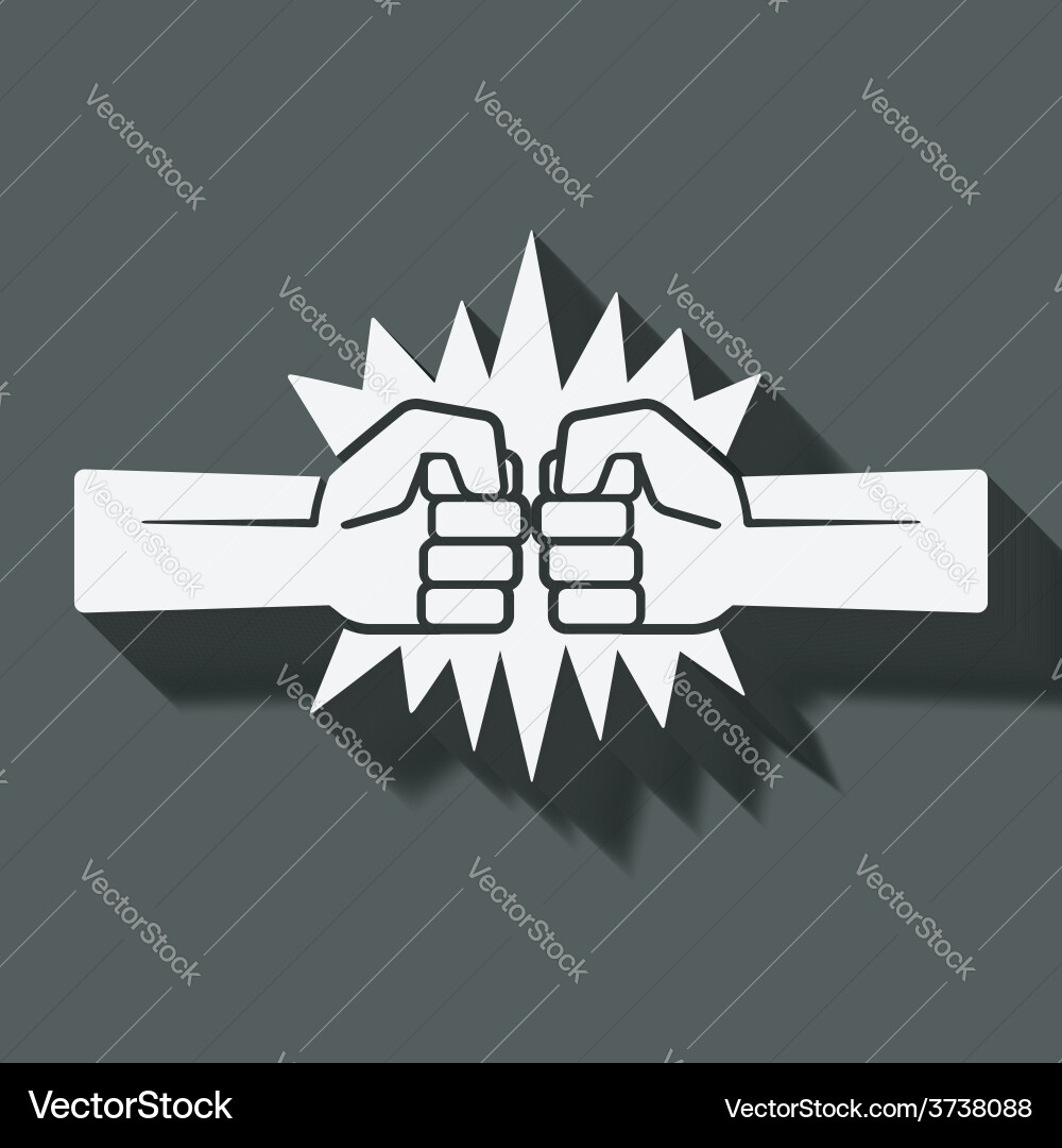 Punch fists fight symbol Royalty Free Vector Image